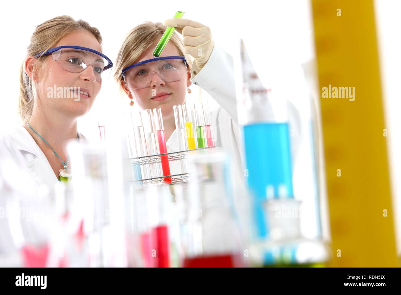 Chemistry laboratory, lab technicians at work Stock Photo - Alamy