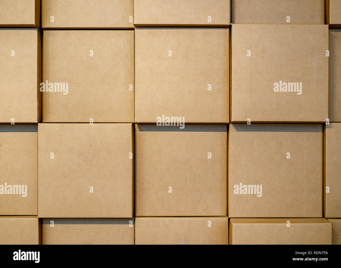 Stack closed cardboard brown hi-res stock photography and images - Alamy