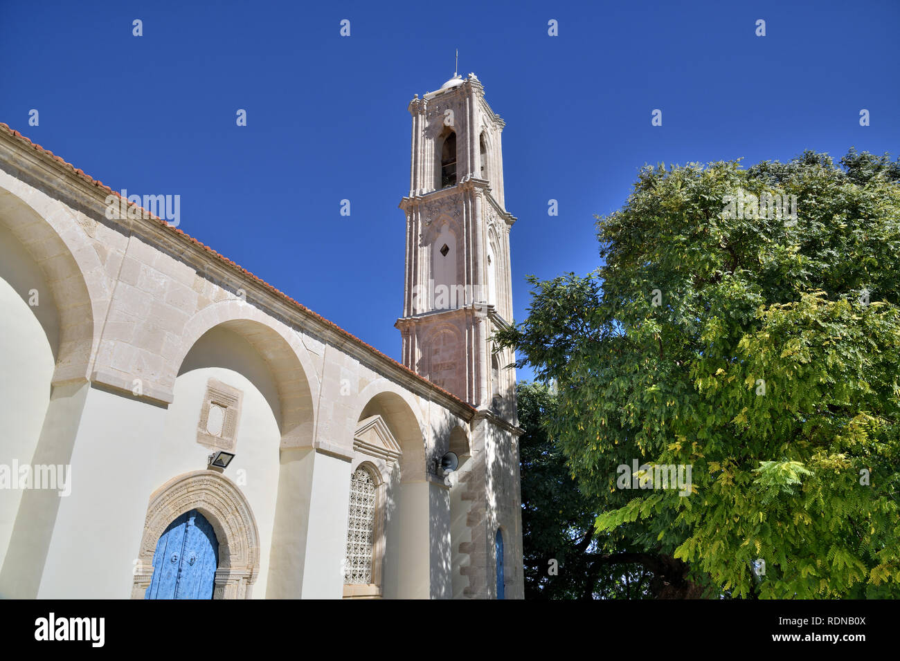 Bell tower in Old highland Lefkara village in Republic of Cyprus Stock ...