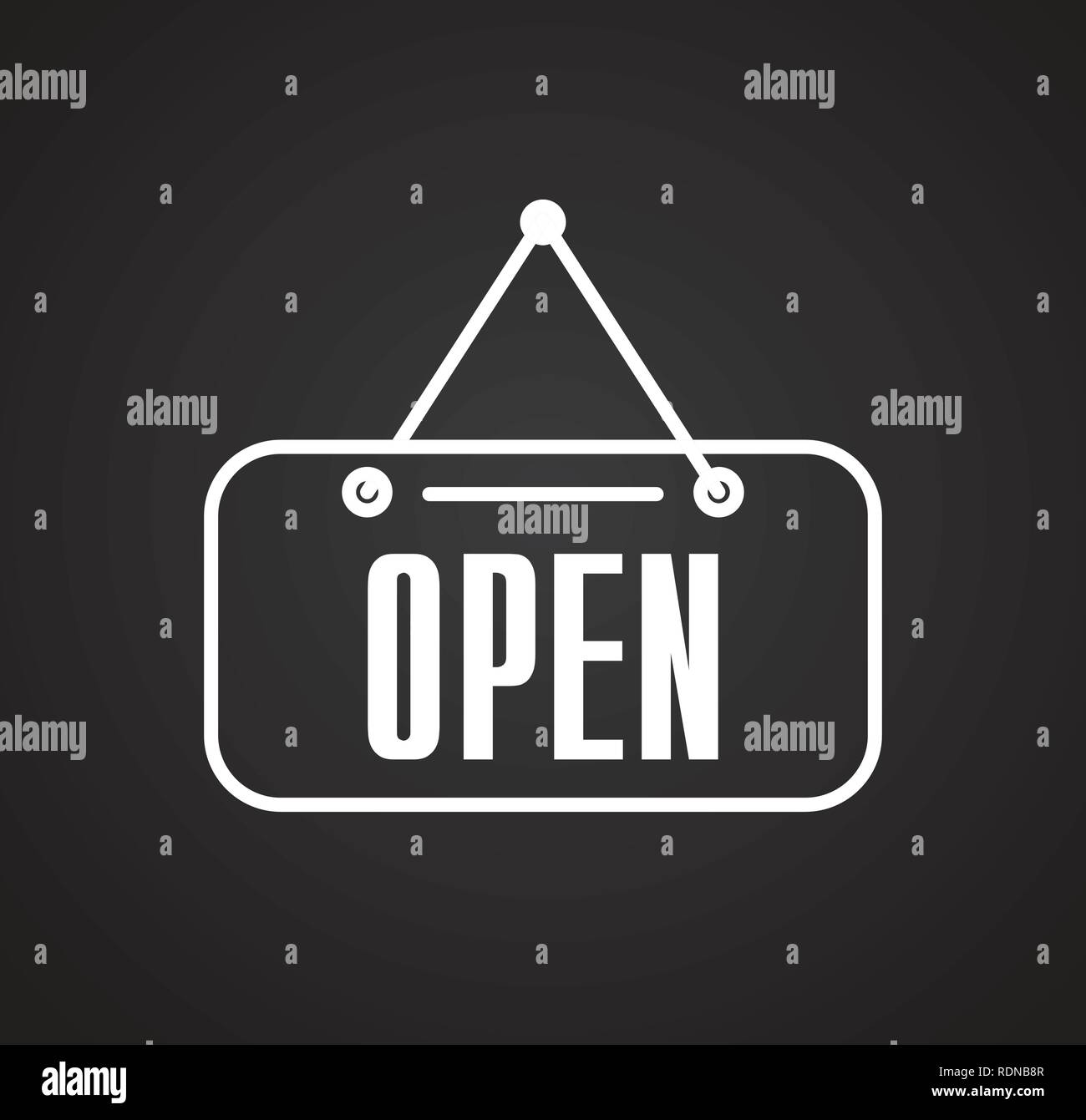 Online shopping open tab icon on white background for graphic and web ...
