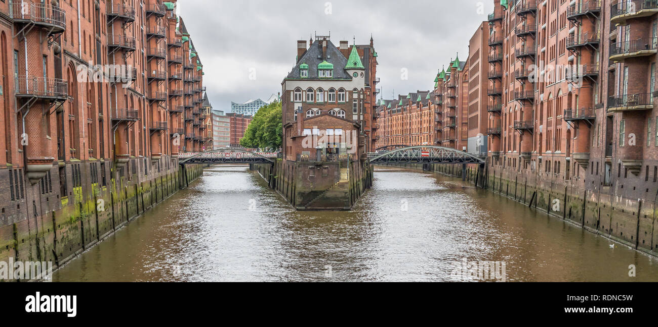 Hamburg, Germany - built between 1883 and 1927, the Speicherstadt is ...