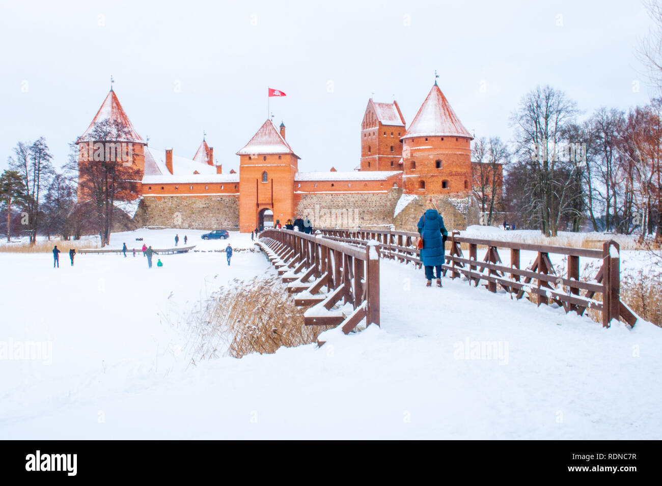 Medieval castle of Trakai, Vilnius, Lithuania, Eastern Europe, located ...