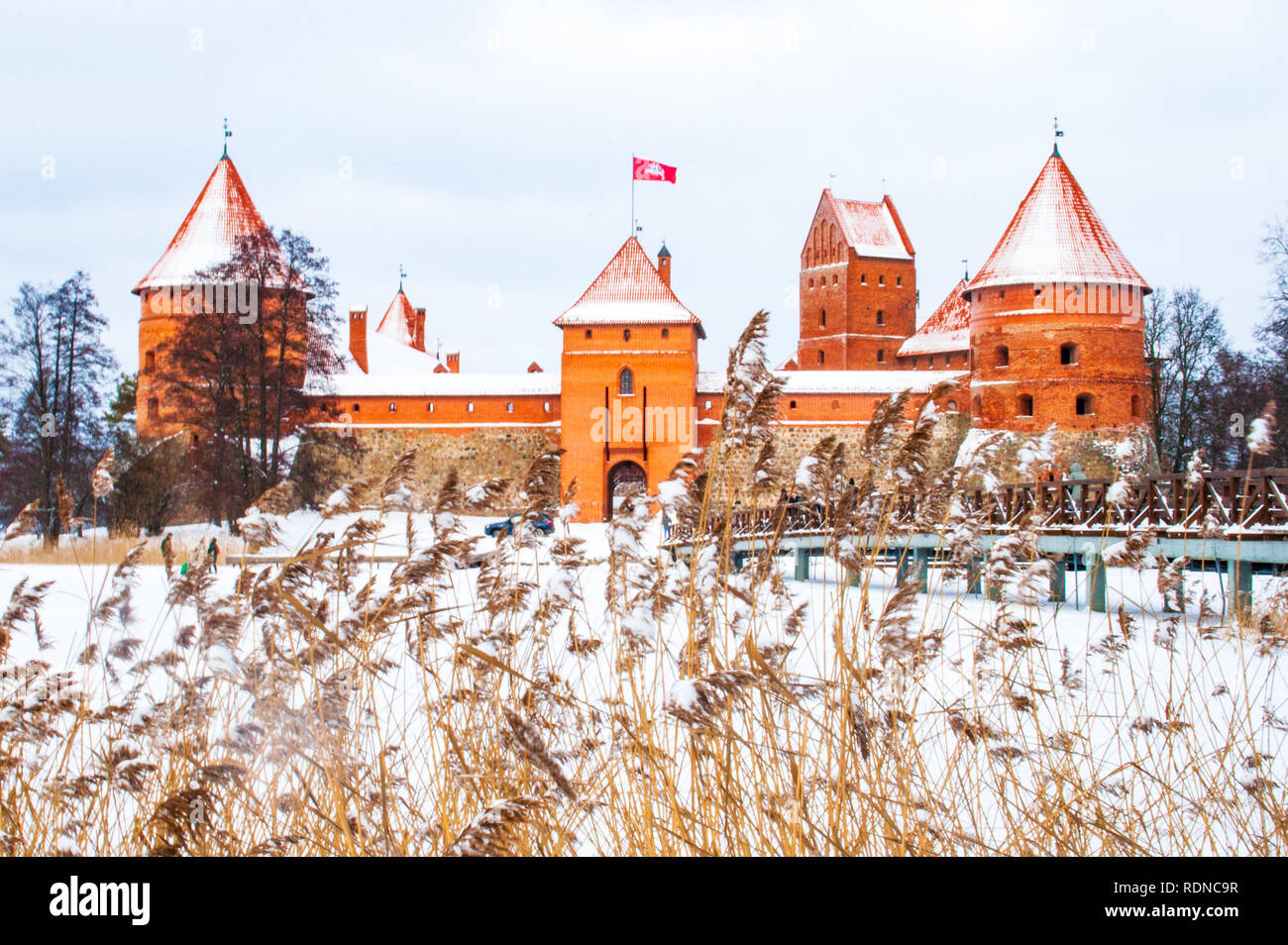 Medieval castle of Trakai, Vilnius, Lithuania, Eastern Europe, located ...