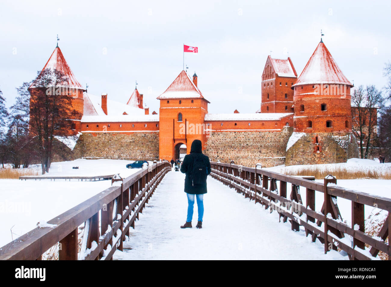 Medieval castle of Trakai, Vilnius, Lithuania, Eastern Europe, located ...