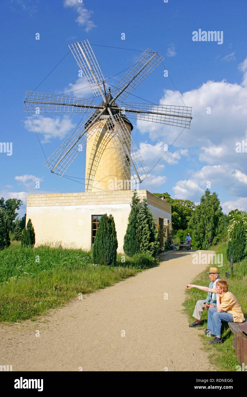 Windmill in the International Wind- and Watermill Museum in Gifhorn ...