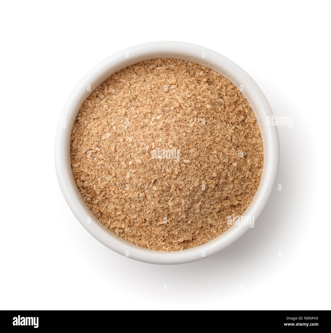 Top view bowl with mixed bran flour isolated on white Stock Photo - Alamy