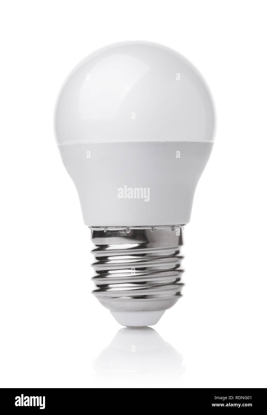 Front view of LED light bulb isolated on white Stock Photo - Alamy