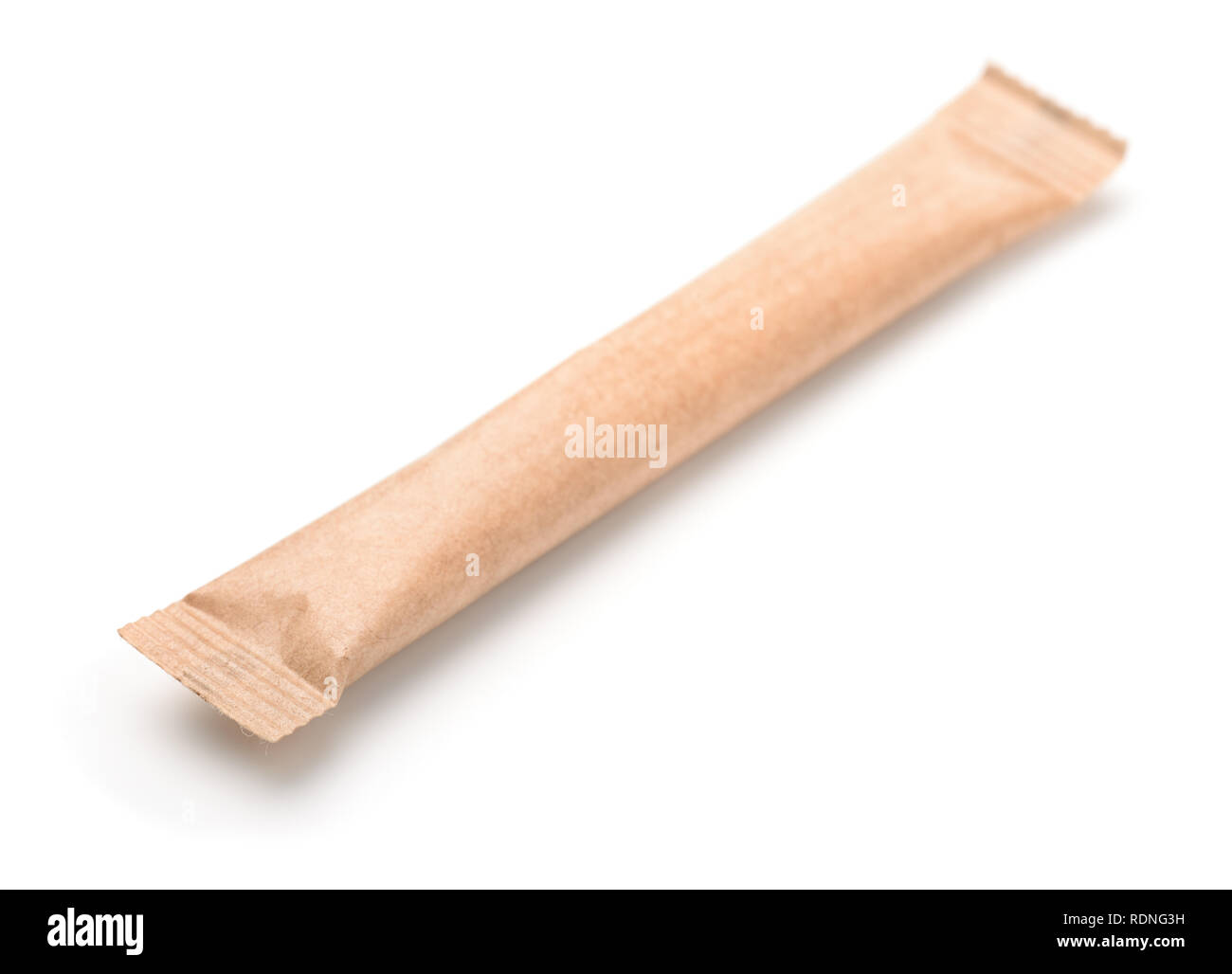 Brown paper sachet isolated on white Stock Photo - Alamy