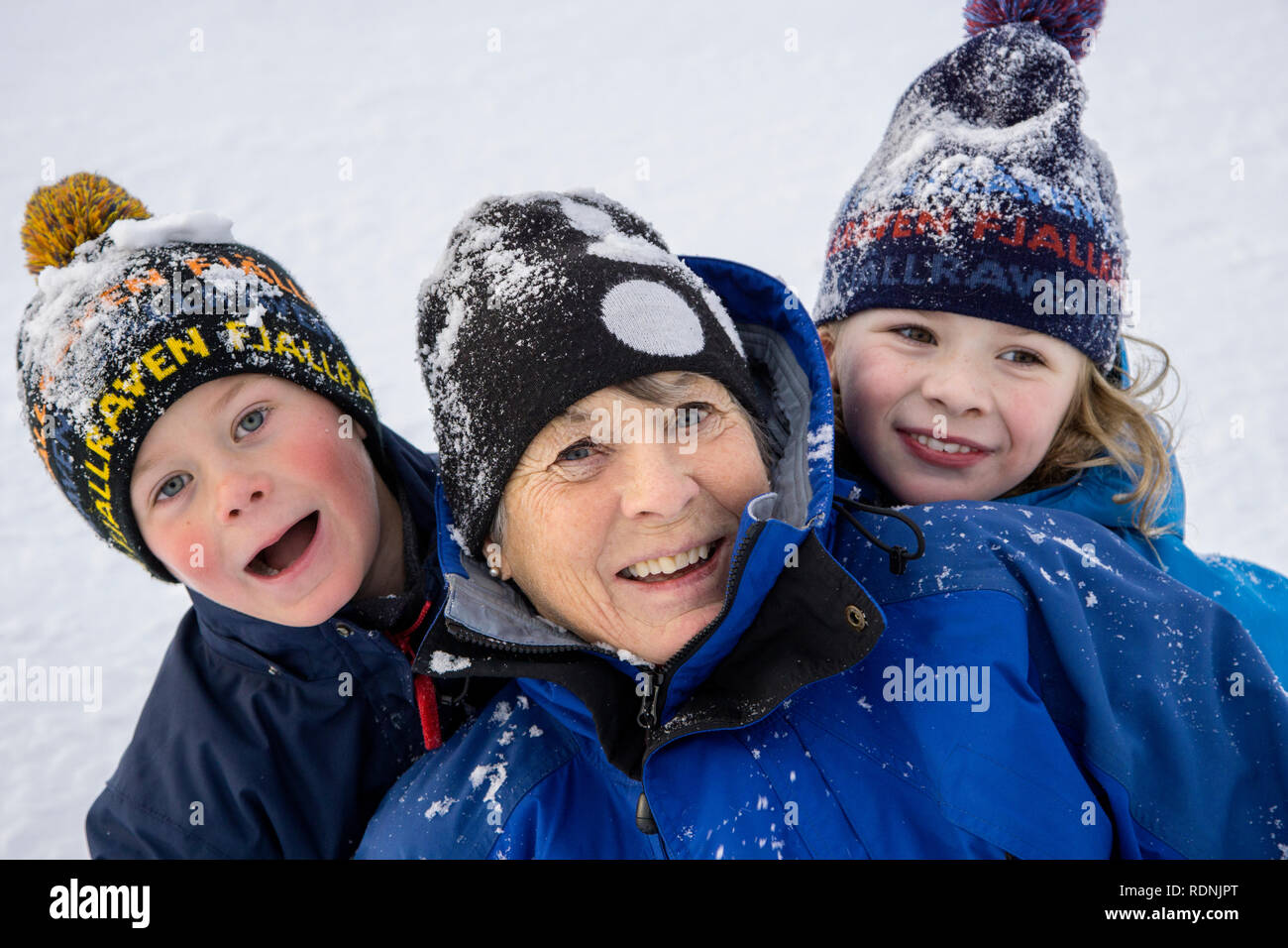 Grandmother and children Stock Photo - Alamy