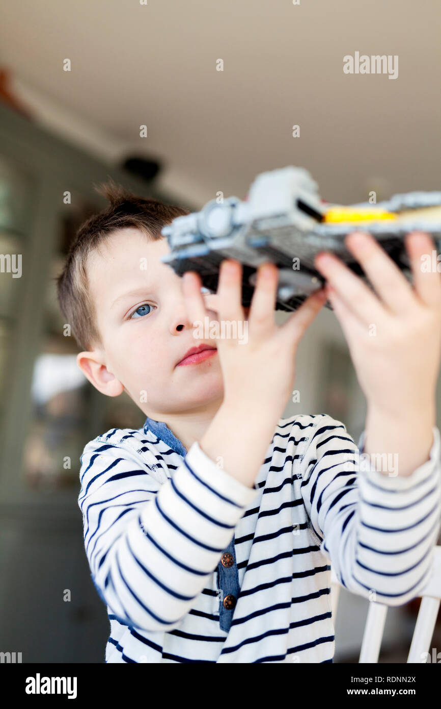 Boy playing with lego hi-res stock photography and images - Alamy