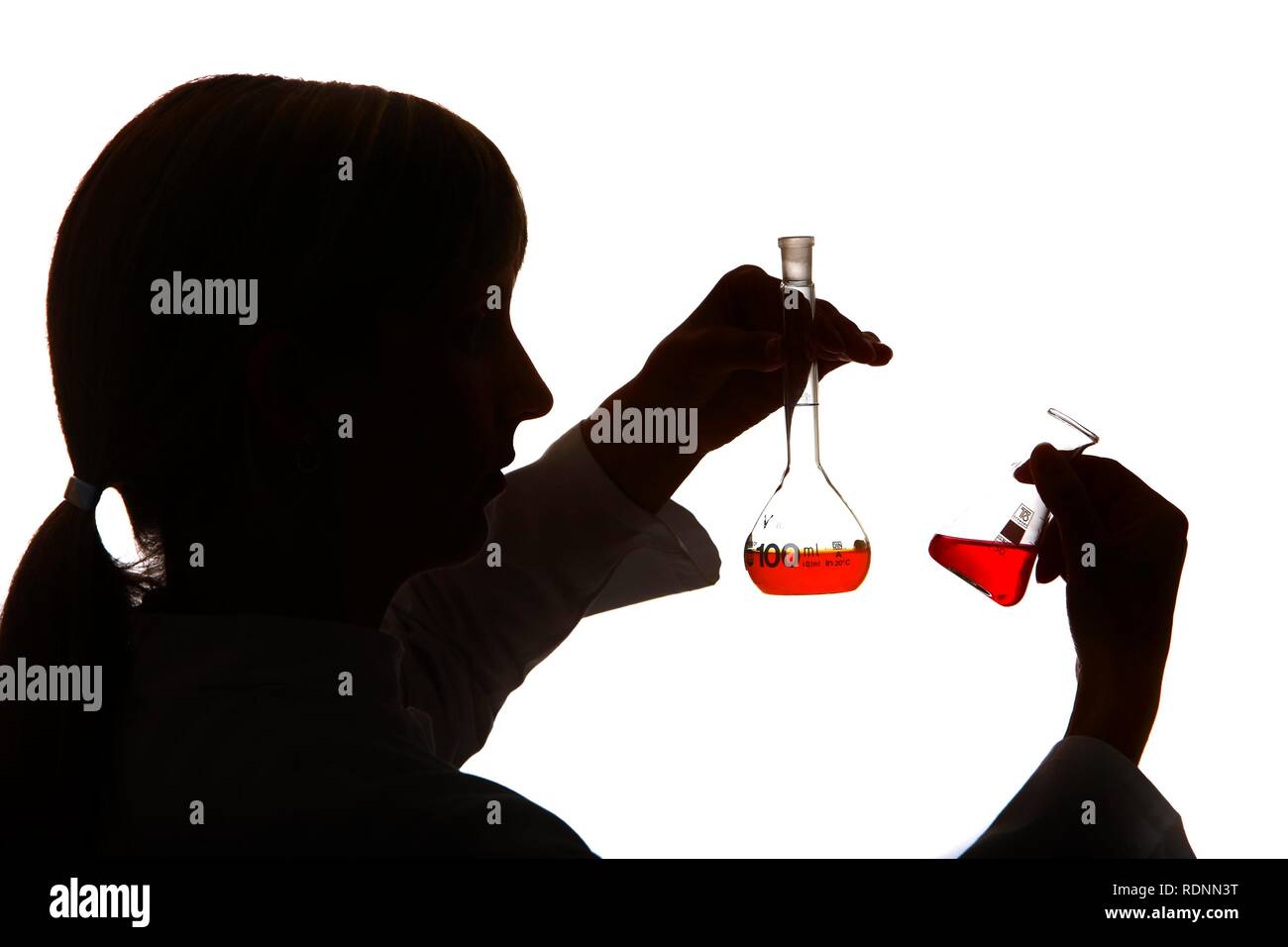 Chemistry laboratory, lab technician at work Stock Photo - Alamy