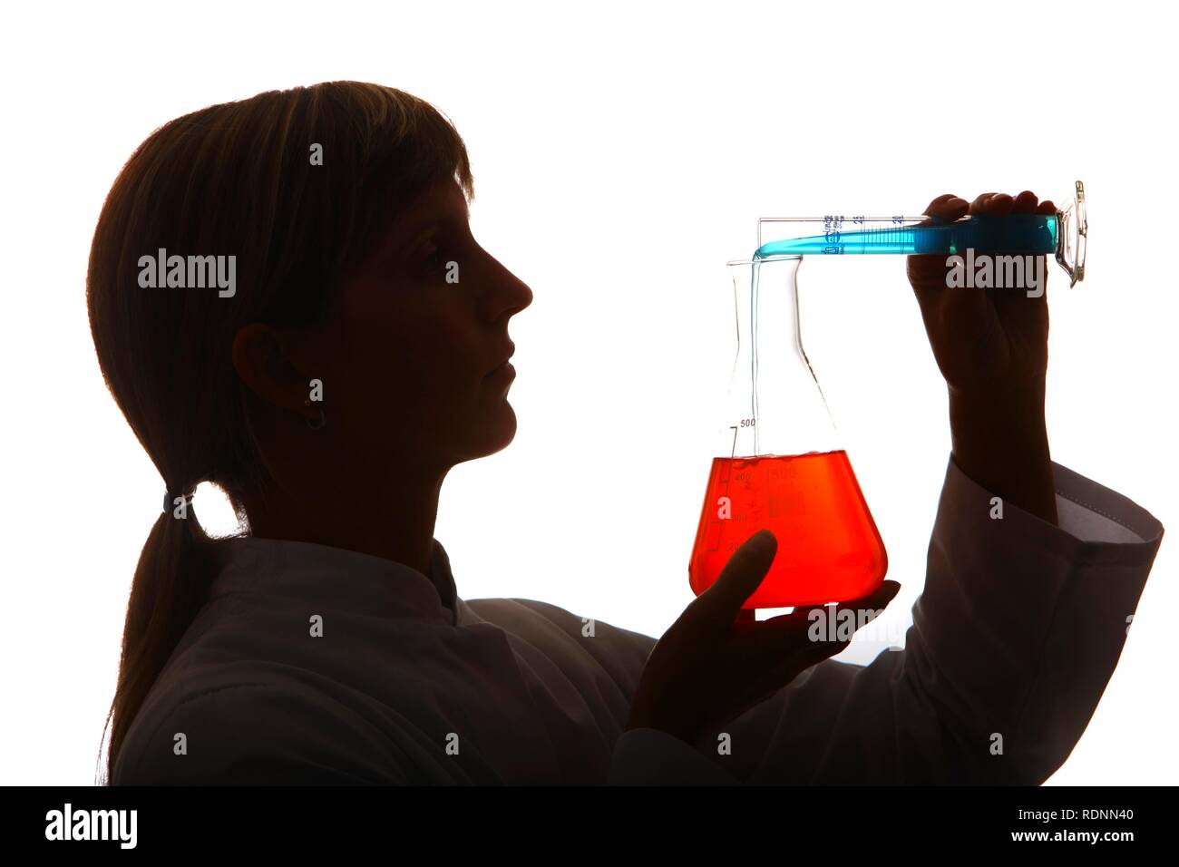 Chemistry laboratory, lab technician at work Stock Photo - Alamy