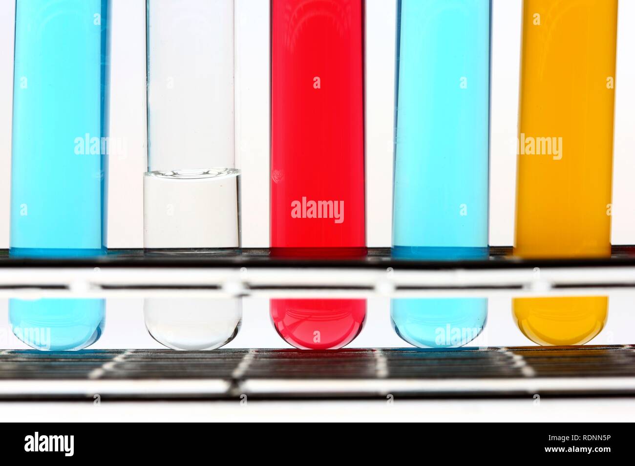 Chemicals in test tubes Stock Photo - Alamy