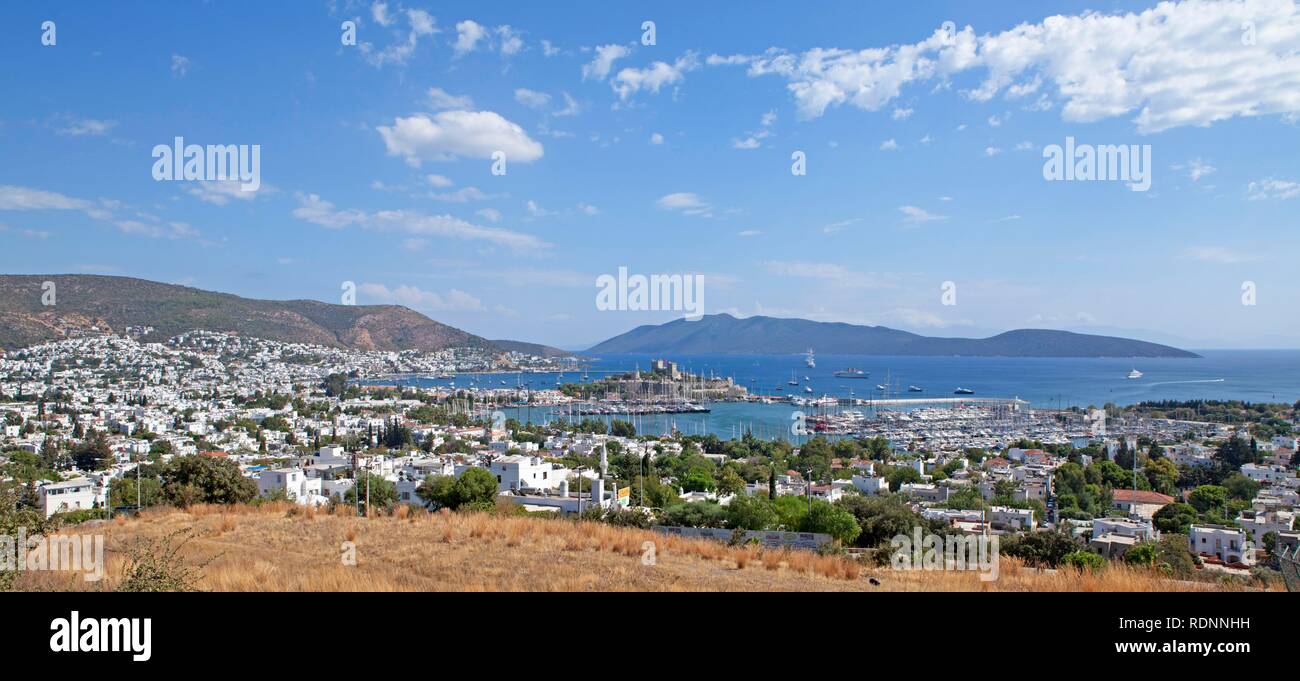 Castle and Marina, Bodrum, Turkish Aegean, Turkey, Asia Stock Photo - Alamy