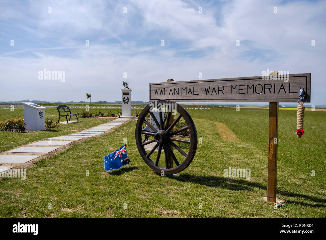 The World War 1 Animal War Memorial, Pozieres, France Stock Photo - Alamy