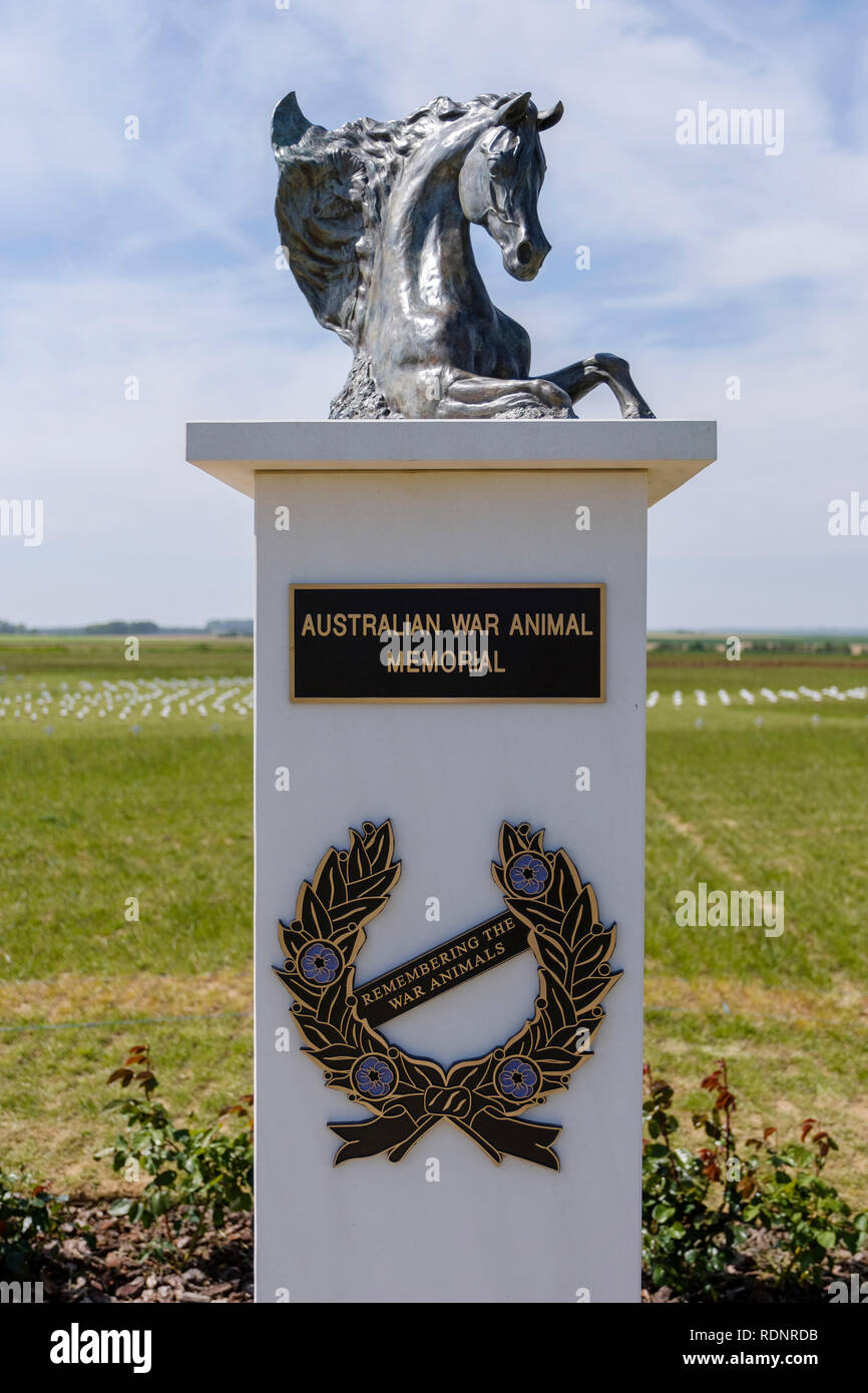 The World War 1 Animal War Memorial, Pozieres, France Stock Photo - Alamy