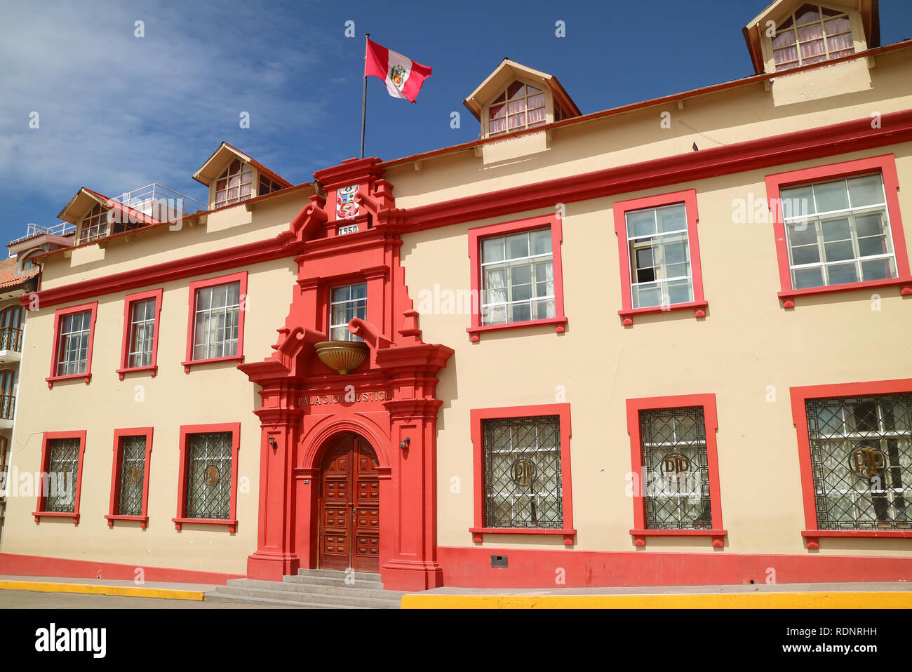 Palacio de Justicia, Historic Building on Plaza de Armas Square in the ...