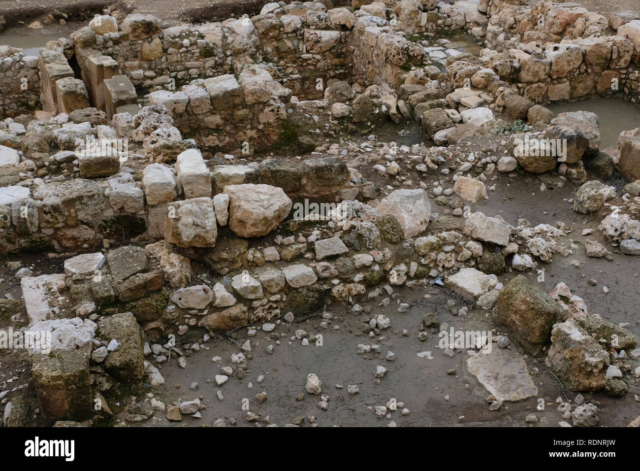 Ruins of a fortified residential building from the Byzantine period 5th ...