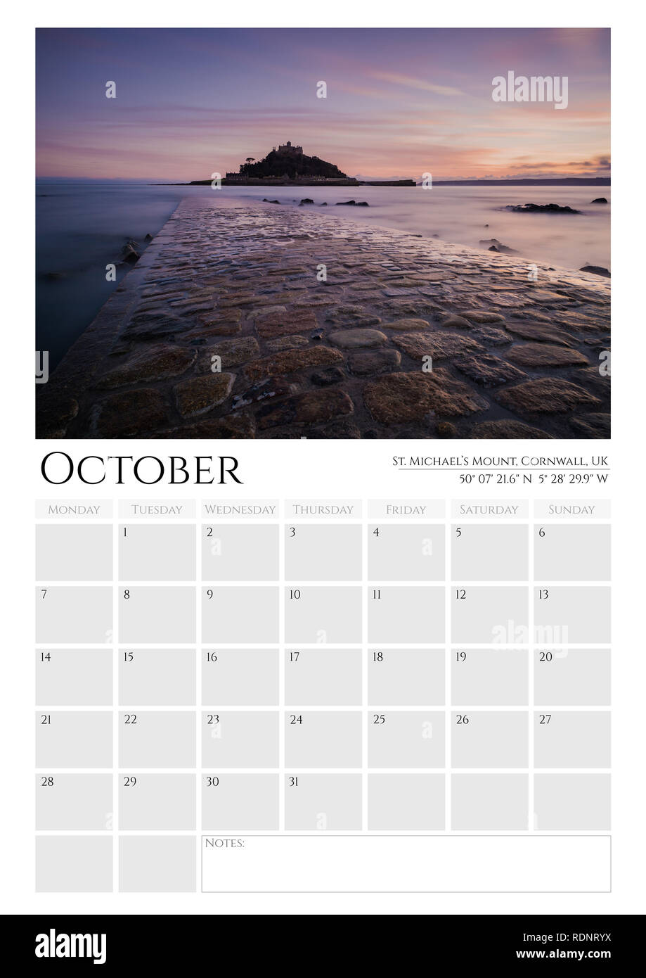 2019 calendar month october Cut Out Stock Images & Pictures - Alamy