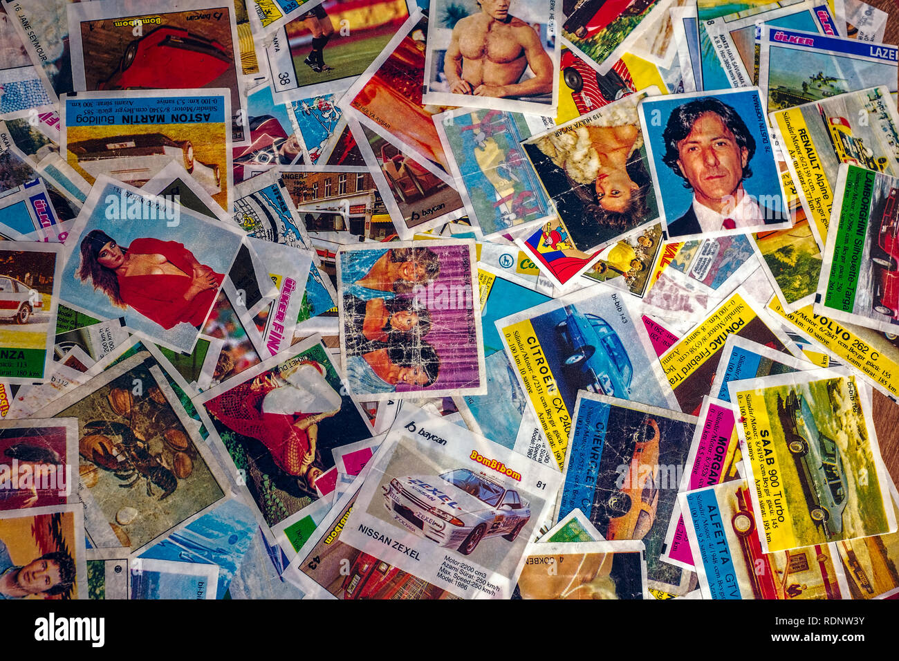 Bubble gum inserts collection hi-res stock photography and images - Alamy