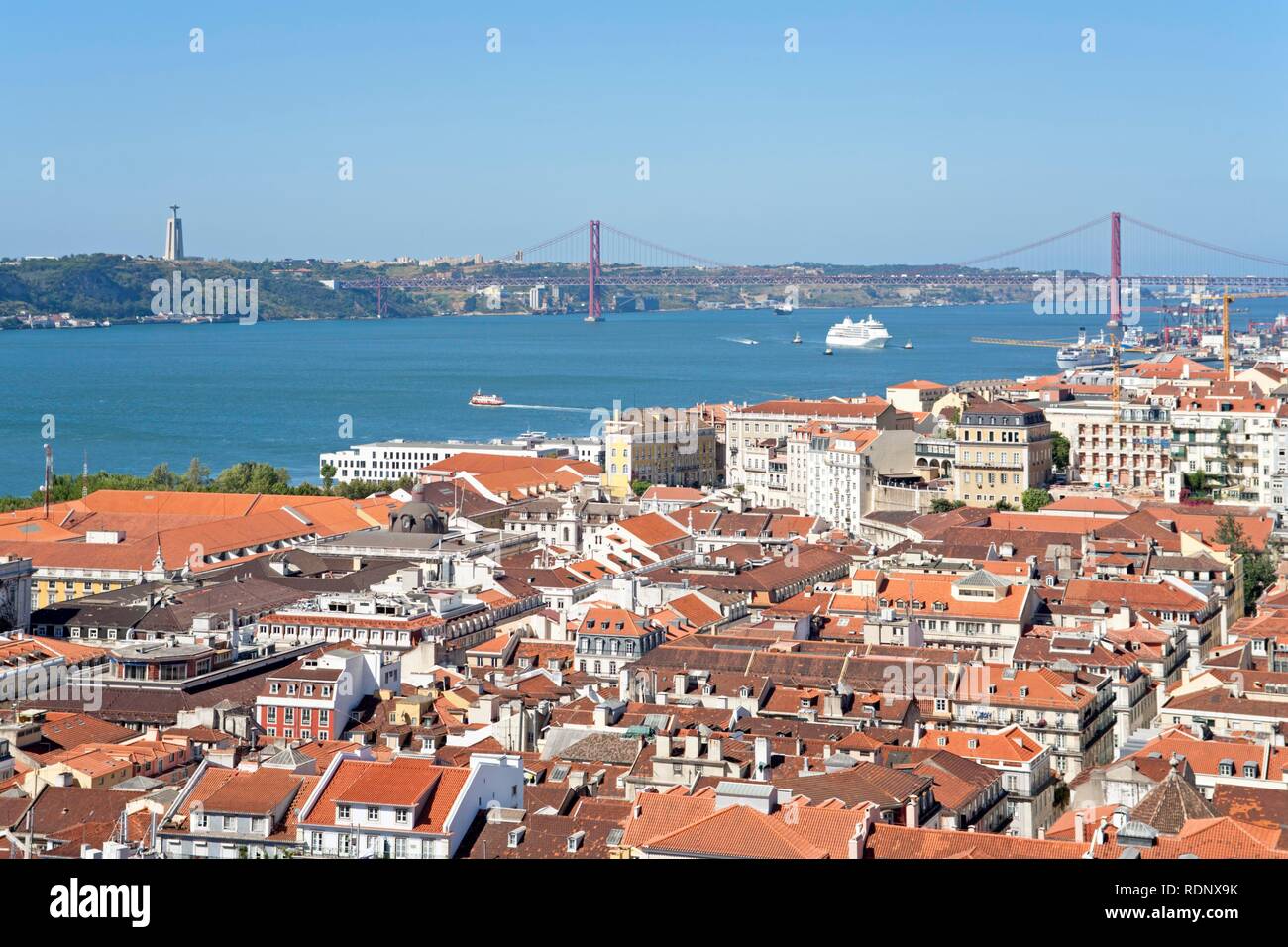 Lisbon roof top view hi-res stock photography and images - Alamy