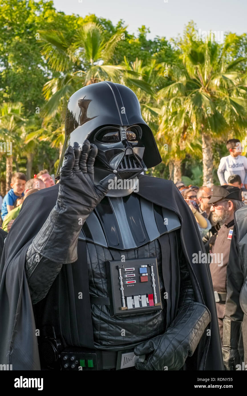 Malaga, Spain - May 05, 2018. Member of the 501st Legion Spanish ...