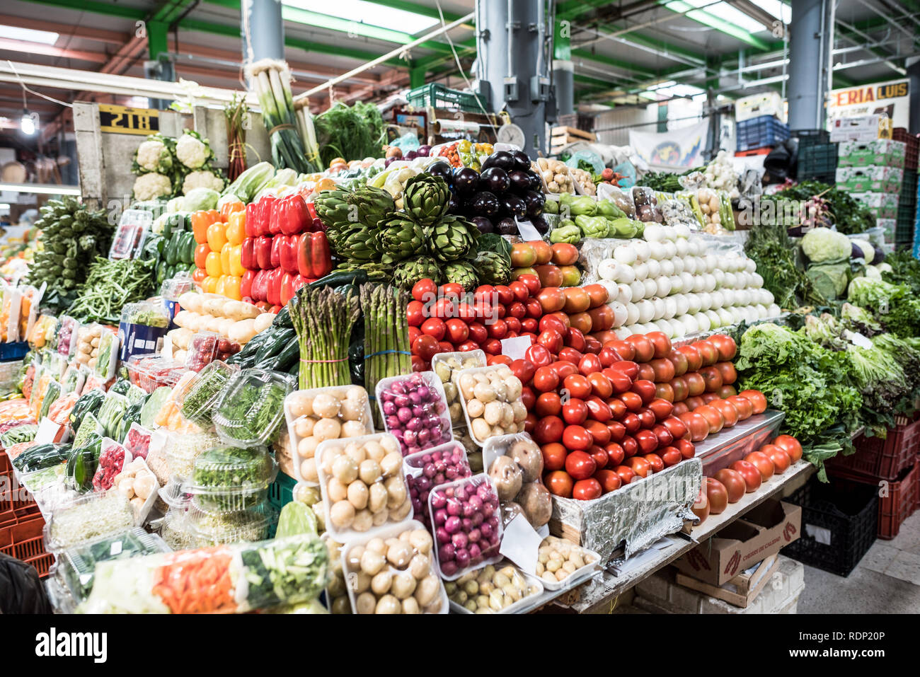 MEXICO CITY, Mexico — Fresh produce for sale at the bustling Mercado de ...