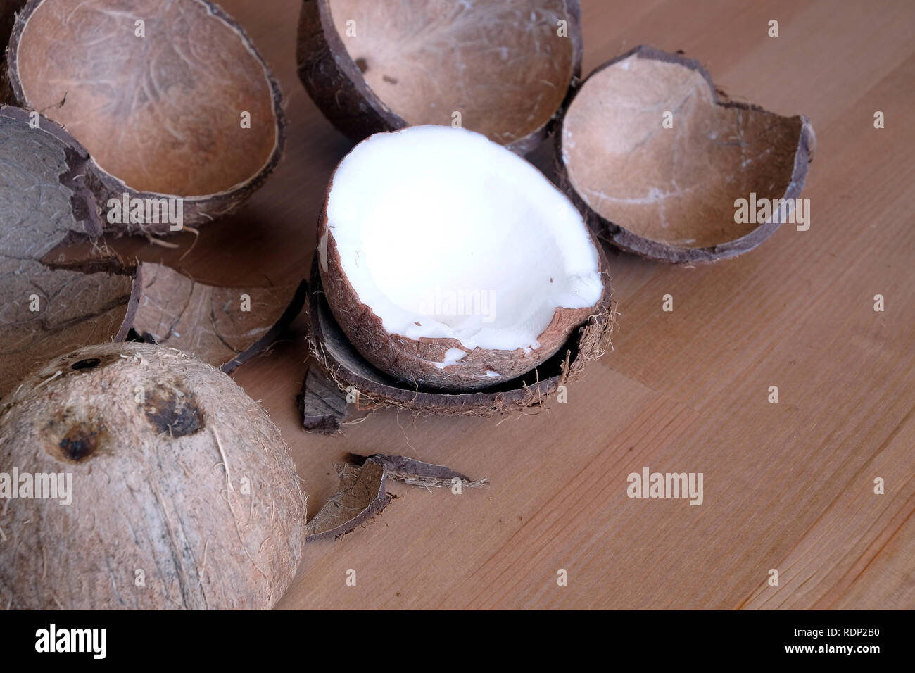 Broken coconut hi-res stock photography and images - Alamy