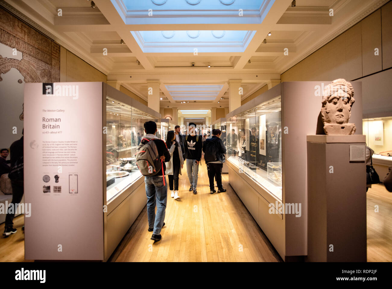 LONDON, UK - The Weston Gallery on Roman Britain at the British Museum ...