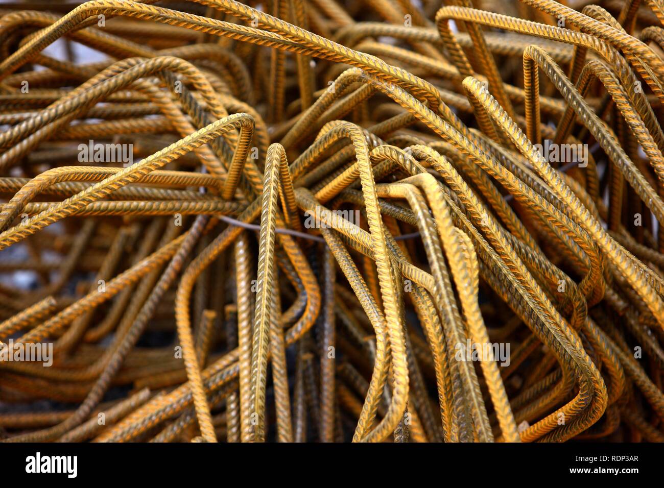Rusty reinforcing steel on a construction site Stock Photo - Alamy