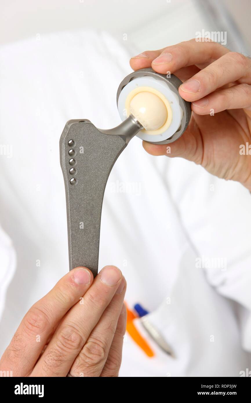 Medical practice, doctors explaining the functioning of an artificial ...