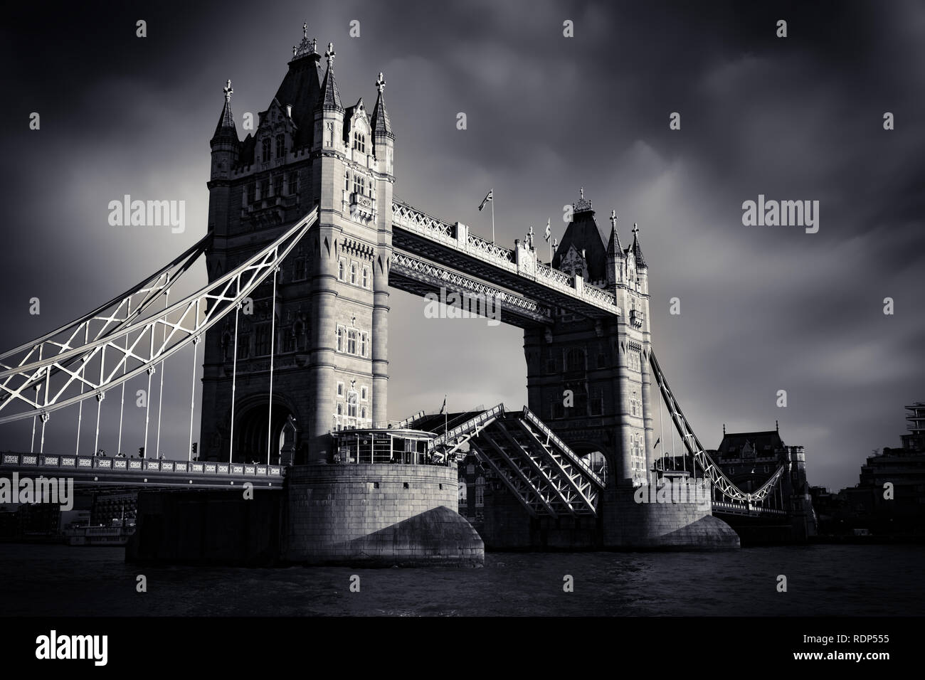 Tower bridge open sunset hi-res stock photography and images - Alamy