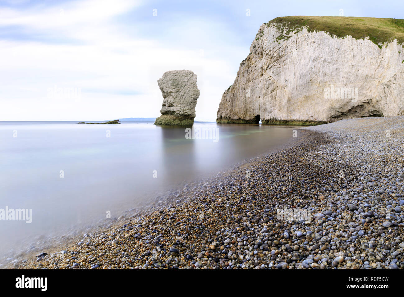 Long exposure view of the iconic Bat's Head on the Dorset Jurassic ...