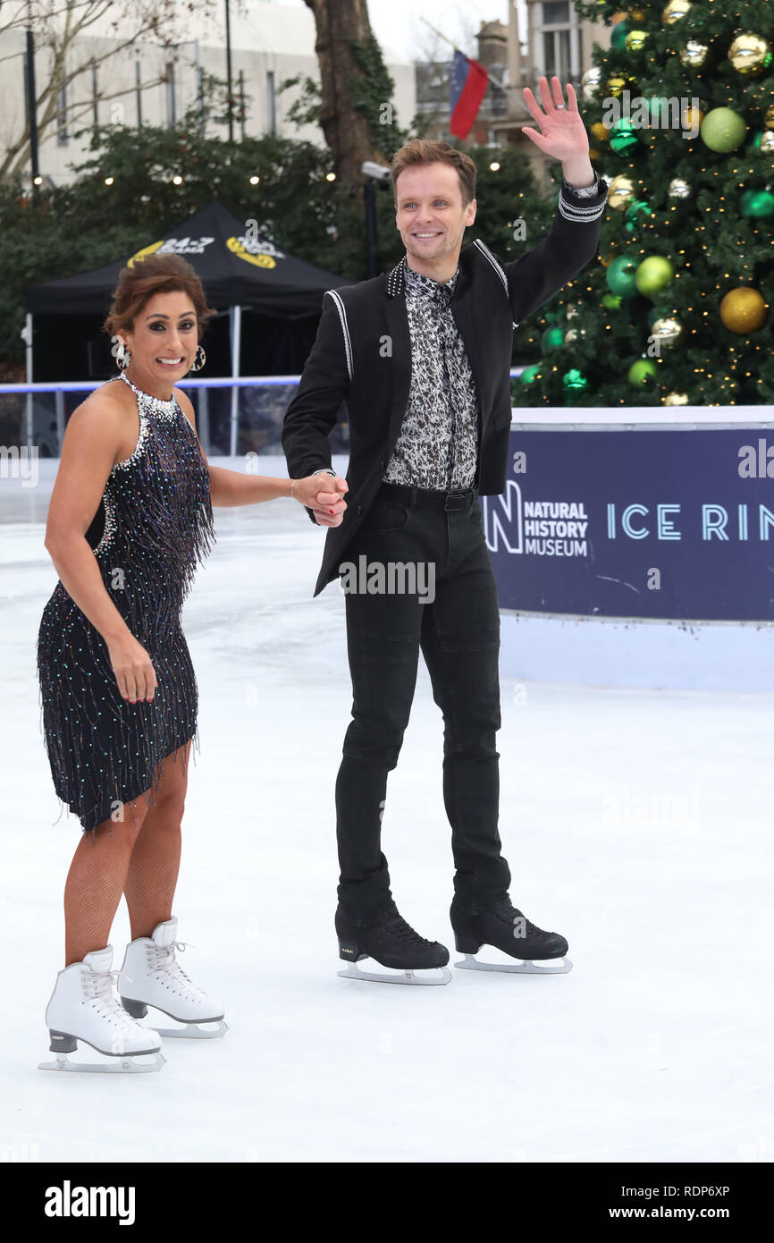 Dancing on Ice photocall held at the Natural History Museum ice rink ...