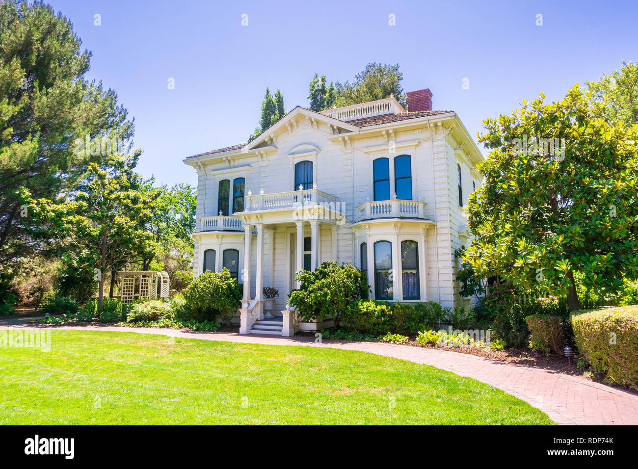 The historical Rengstorff House, Shoreline Lake and Park, Mountain View ...