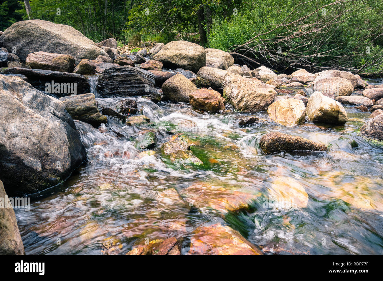 Creek running through rocks, Santa Cruz mountains, California Stock ...