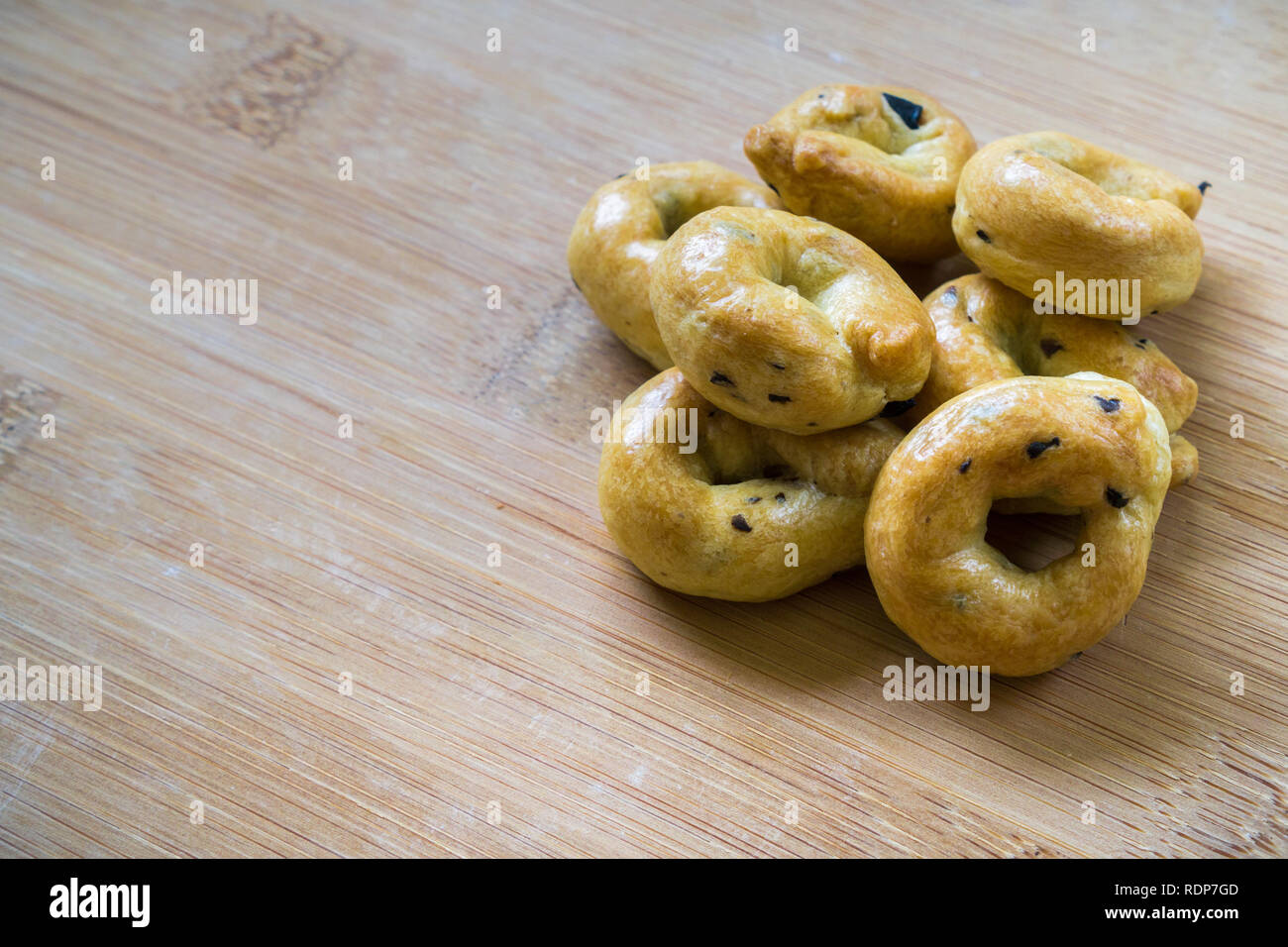 Homemade taralli with olives Stock Photo - Alamy