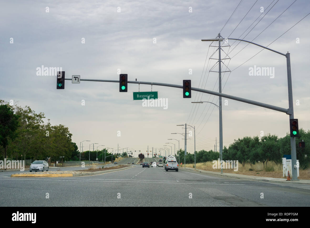 Traffic signs on a pavement hi-res stock photography and images - Alamy