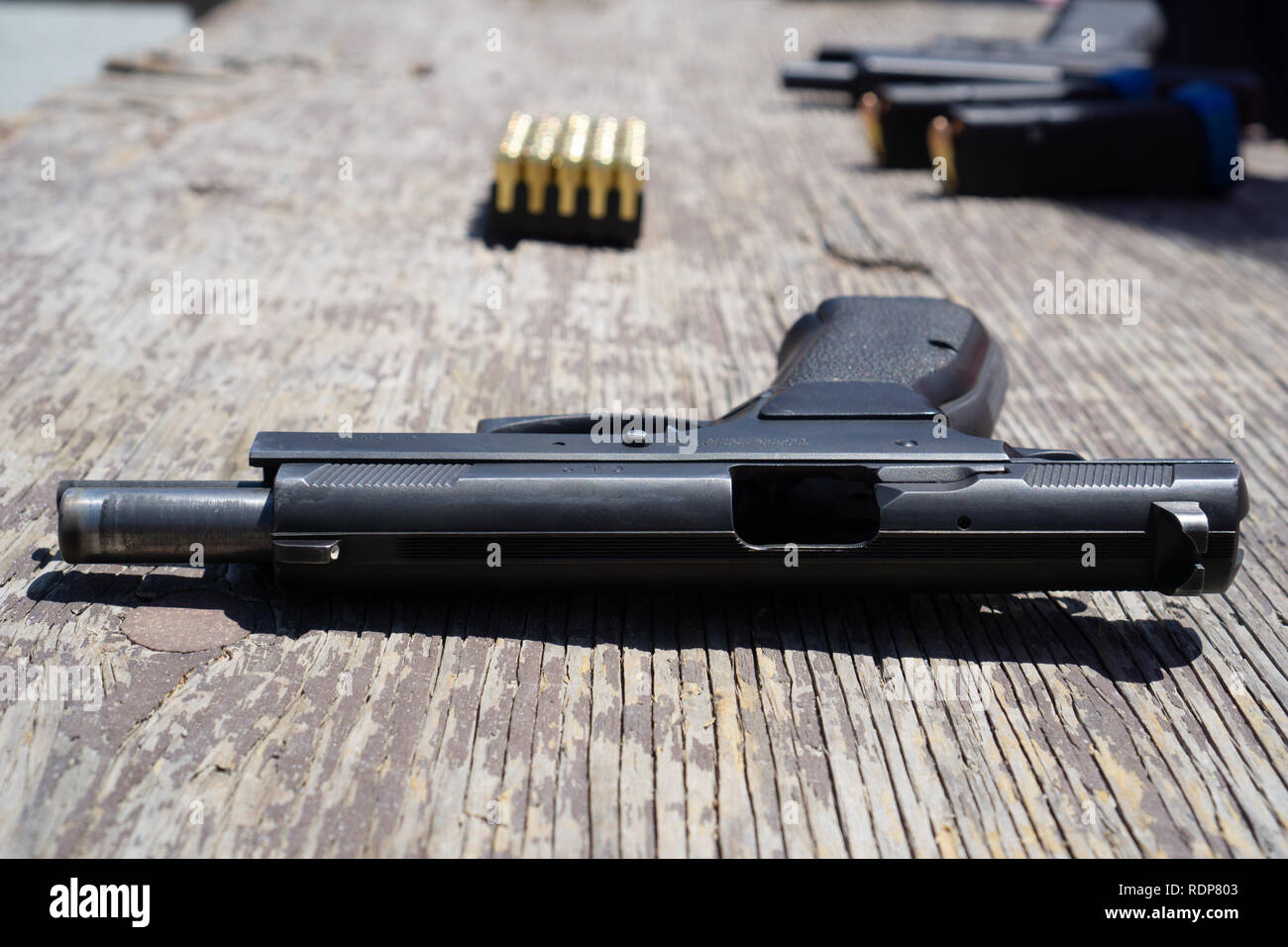 Unloaded pistol hi-res stock photography and images - Alamy