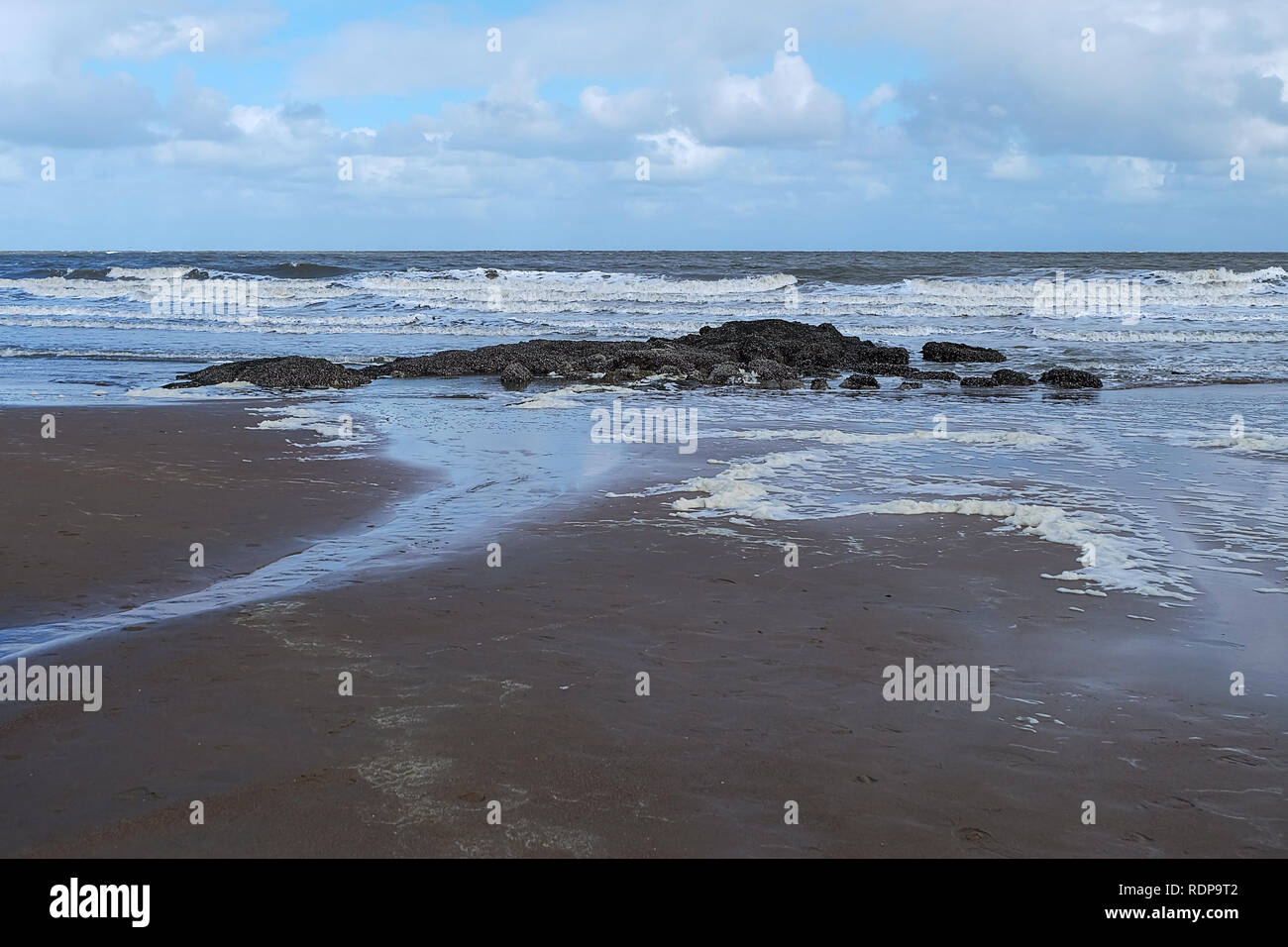falling tide on the north beach Stock Photo - Alamy