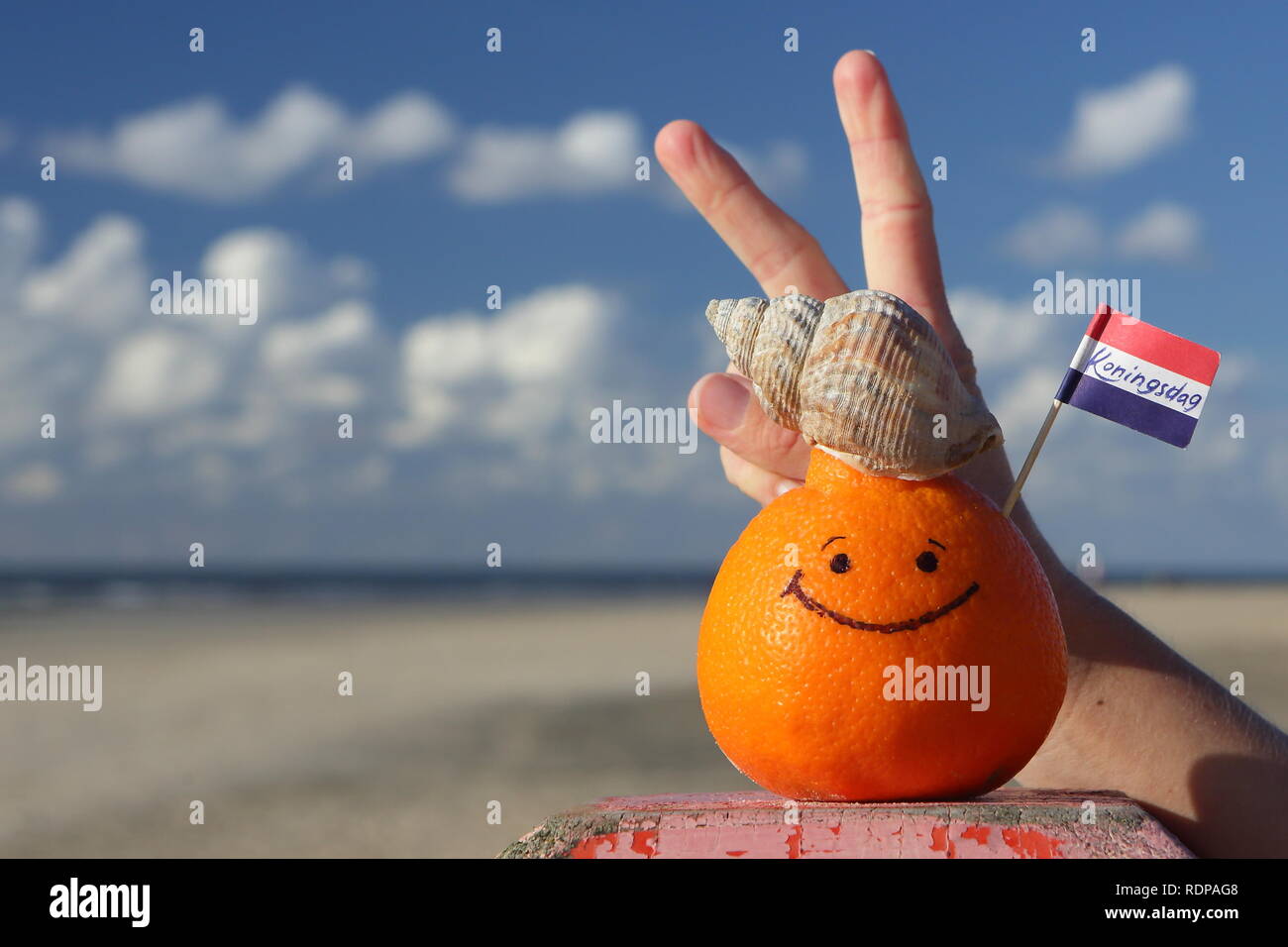 Dutch traditional festival. Kings day - Koningsdag. Orange and Dutch ...