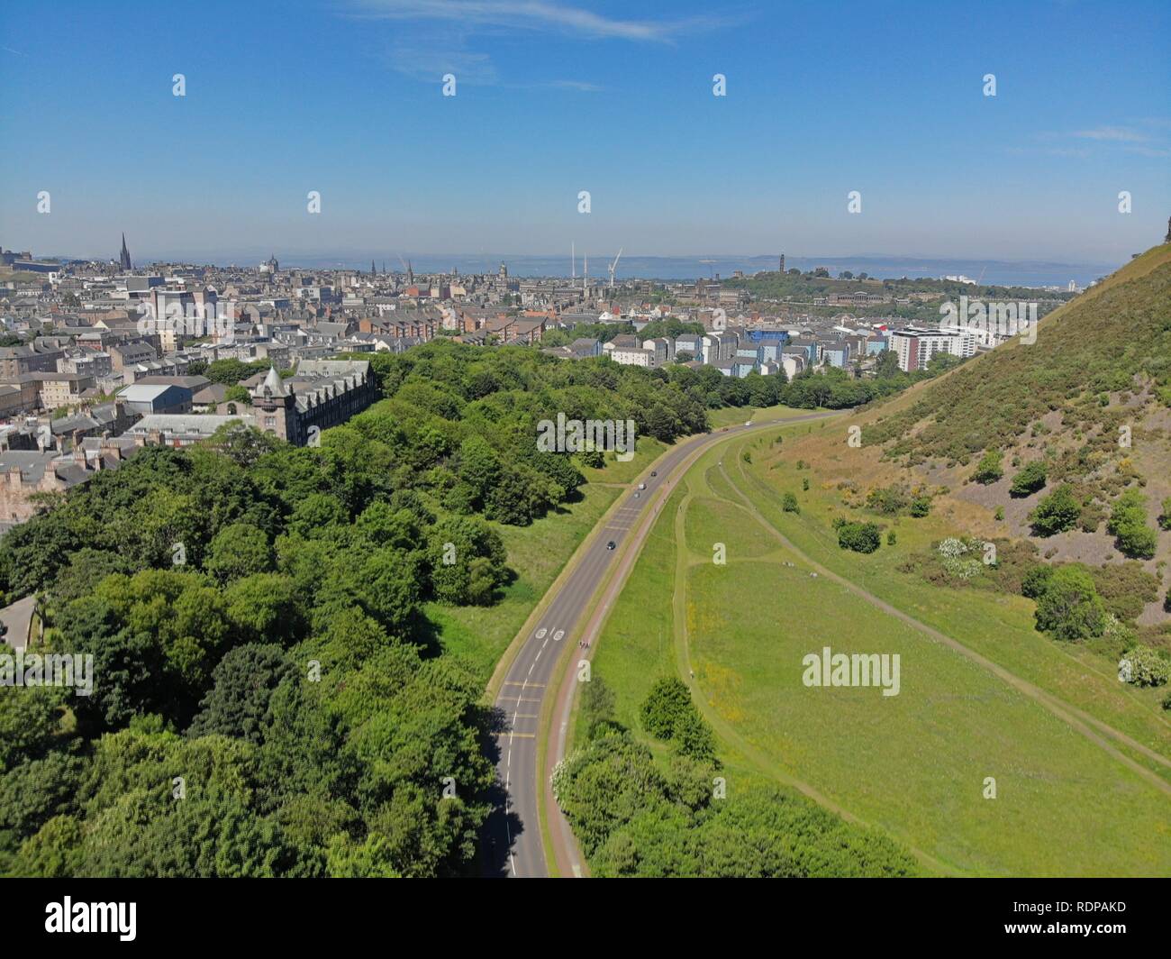Aerial View over Edinburgh, Scotland, United Kingdom Stock Photo - Alamy