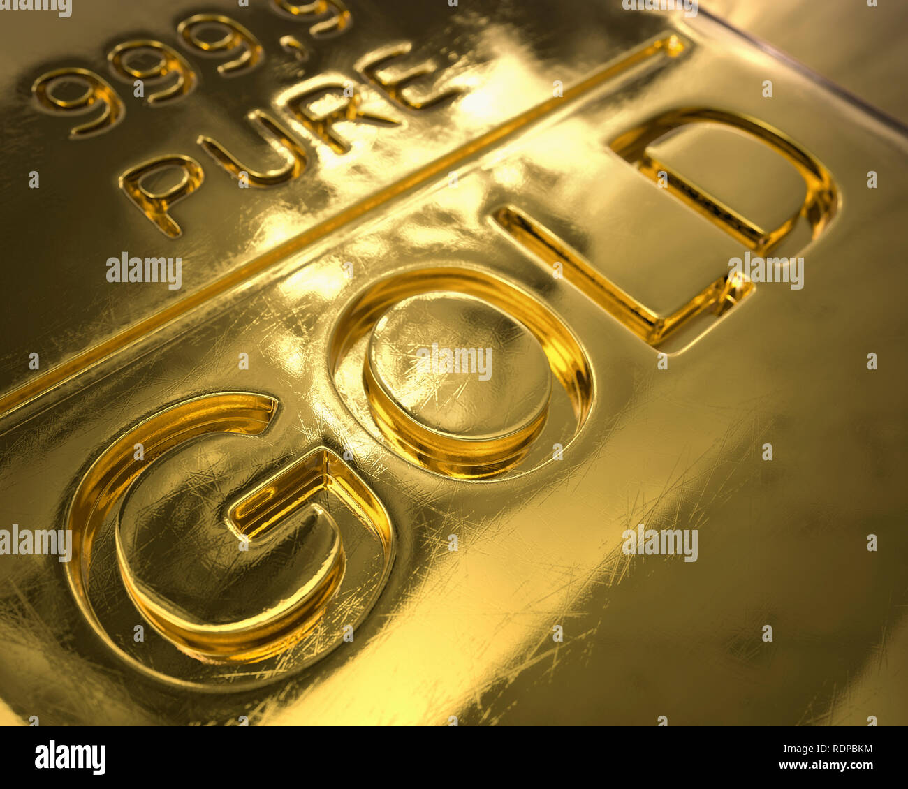 Gold bar, illustration Stock Photo - Alamy