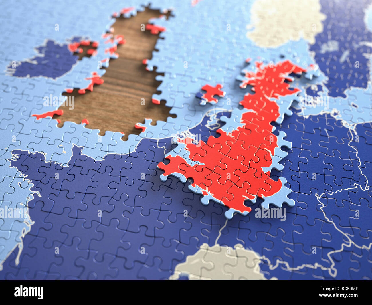 UK leaving the European Union, illustration Stock Photo - Alamy