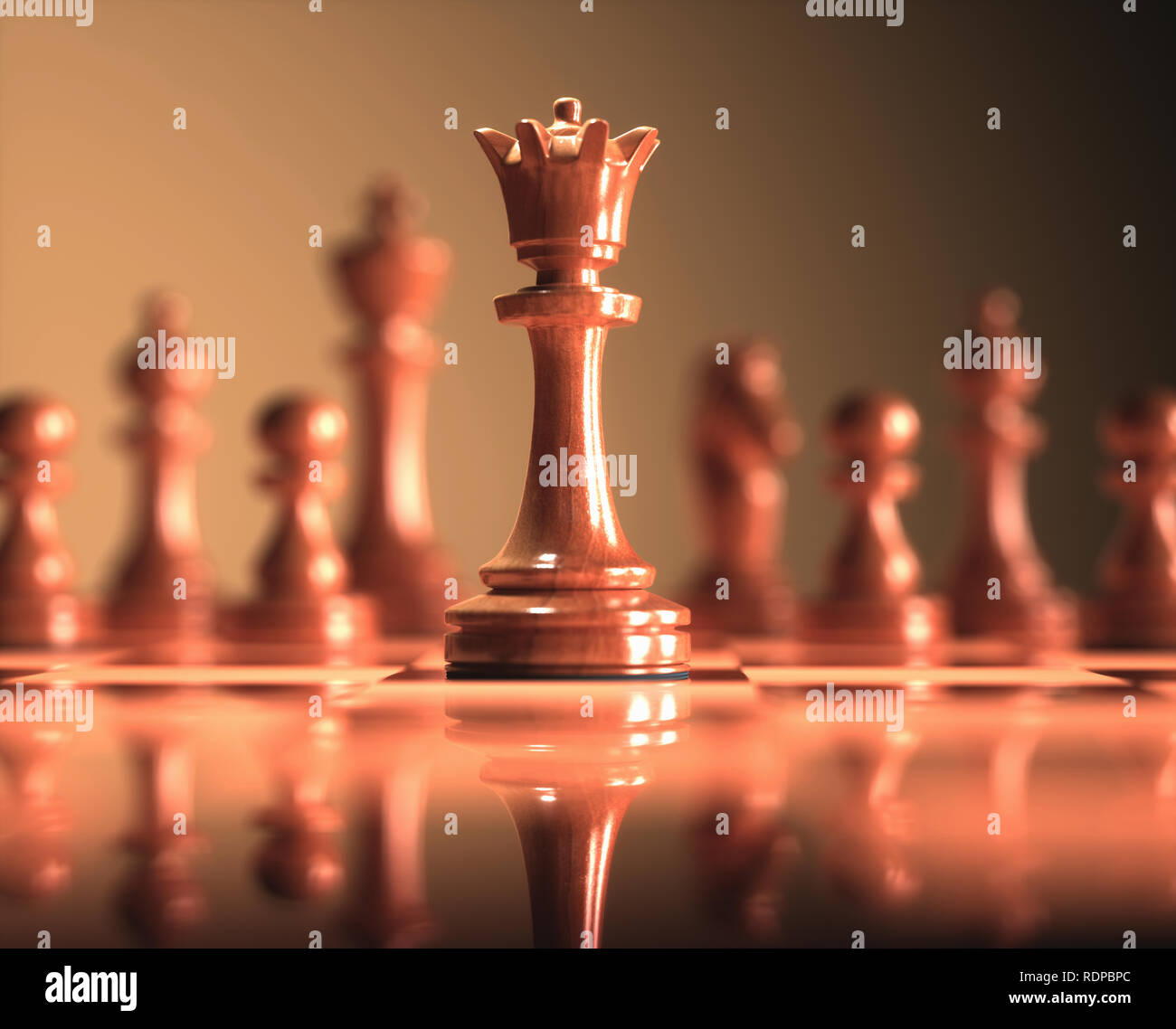 Queen chess piece, illustration Stock Photo - Alamy
