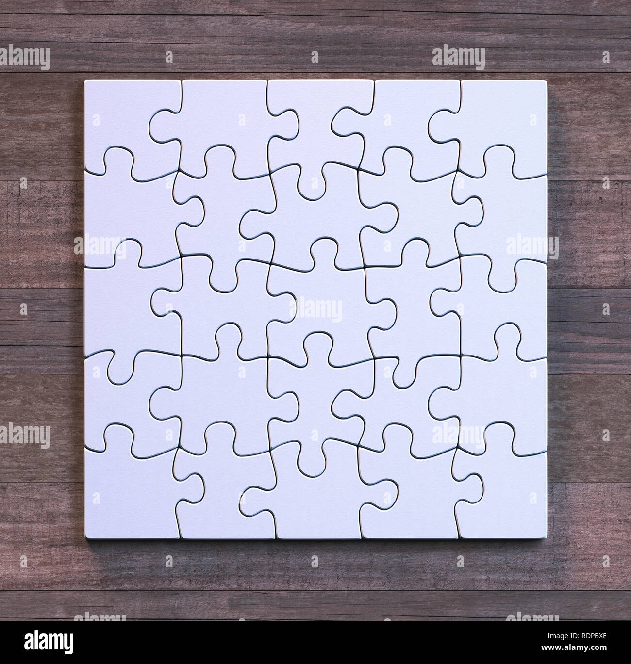 Blank jigsaw puzzle pieces, illustration Stock Photo - Alamy