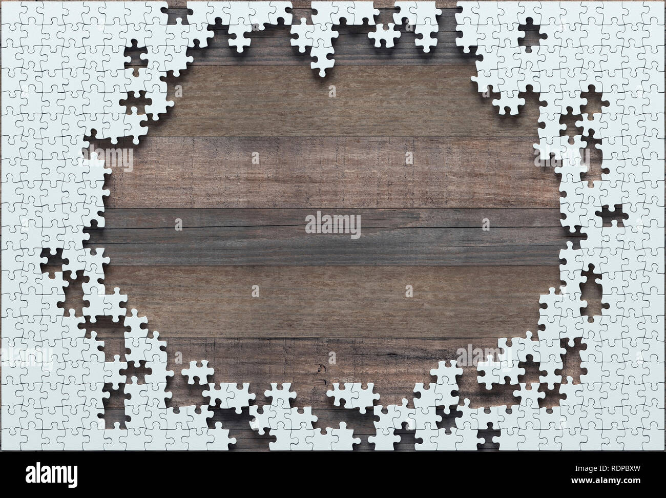 Jigsaw puzzle with hole in the middle, illustration Stock Photo - Alamy