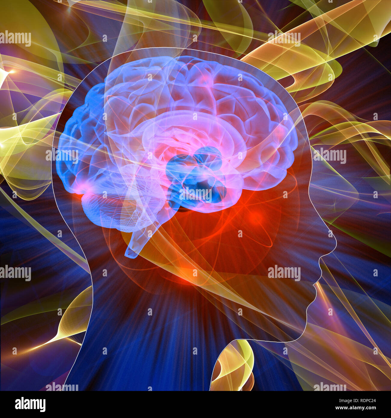 Human brain atoms hi-res stock photography and images - Alamy