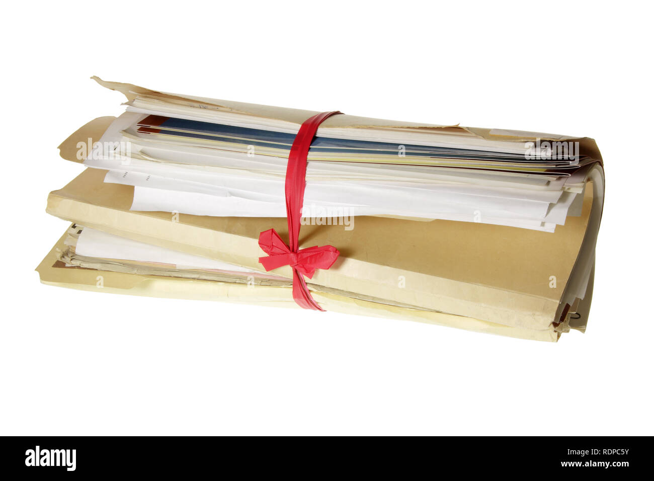 Bundle of Documents on White Background Stock Photo - Alamy