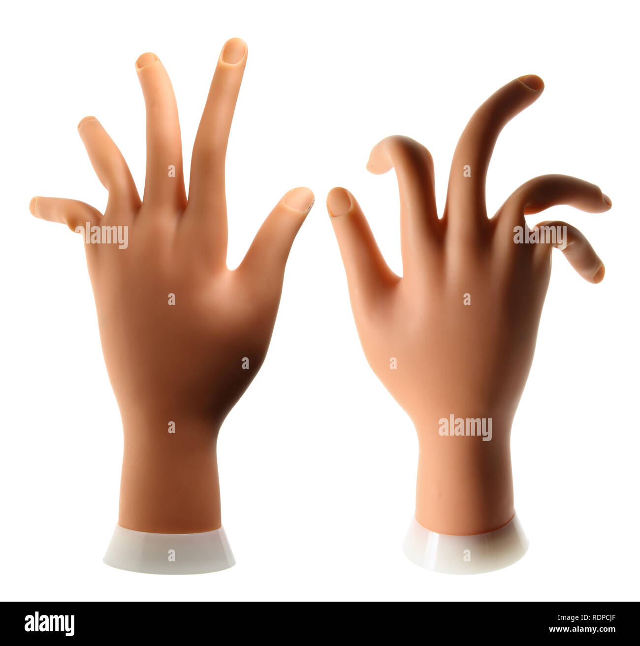 Artificial Hands on White Background Stock Photo - Alamy